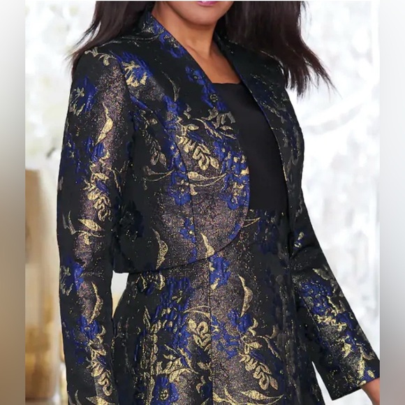 Ashro | Jackets & Coats | Ashro Black Blue Gold Formal Wedding Church ...